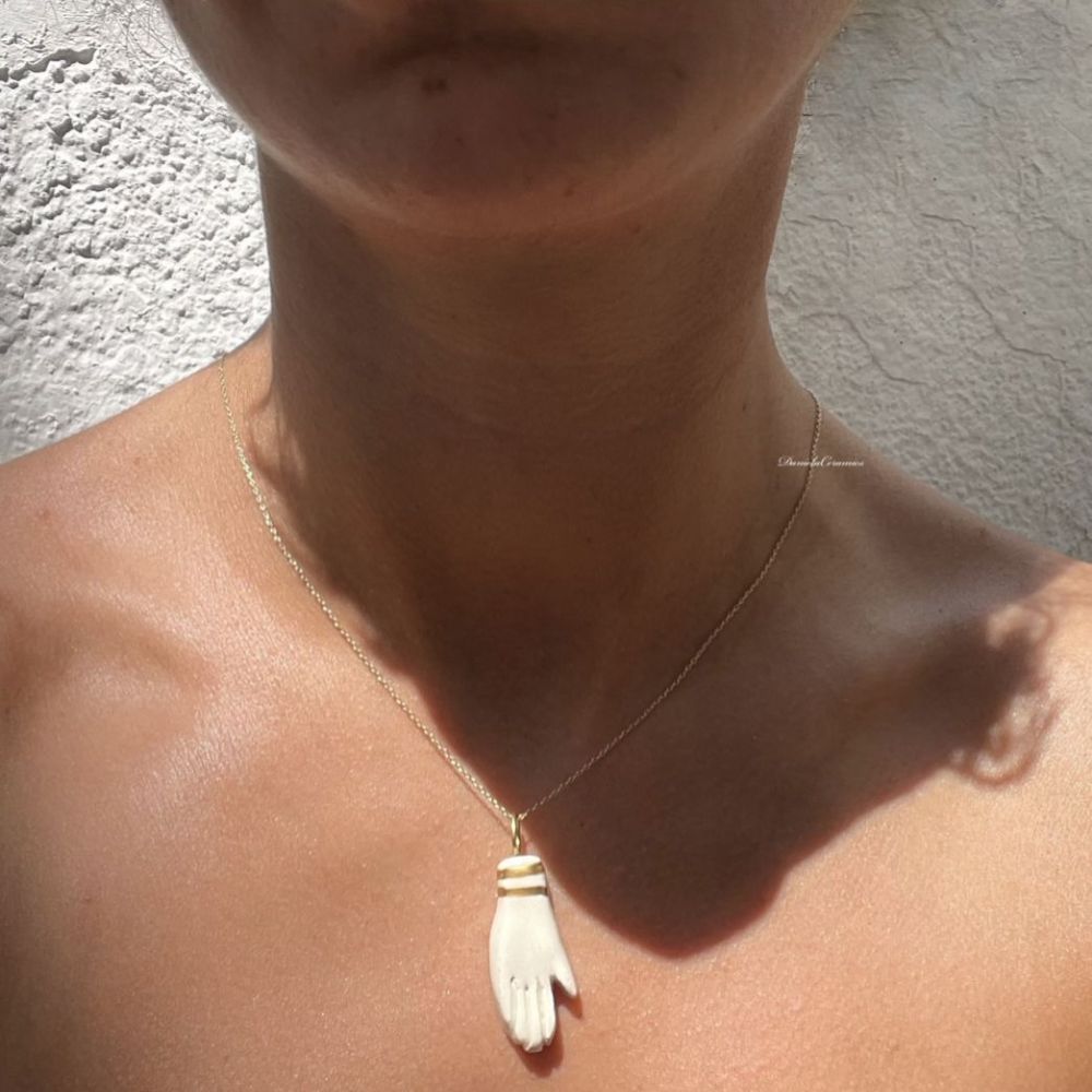 Grandma’s Hand Necklace - houseofceramic.com